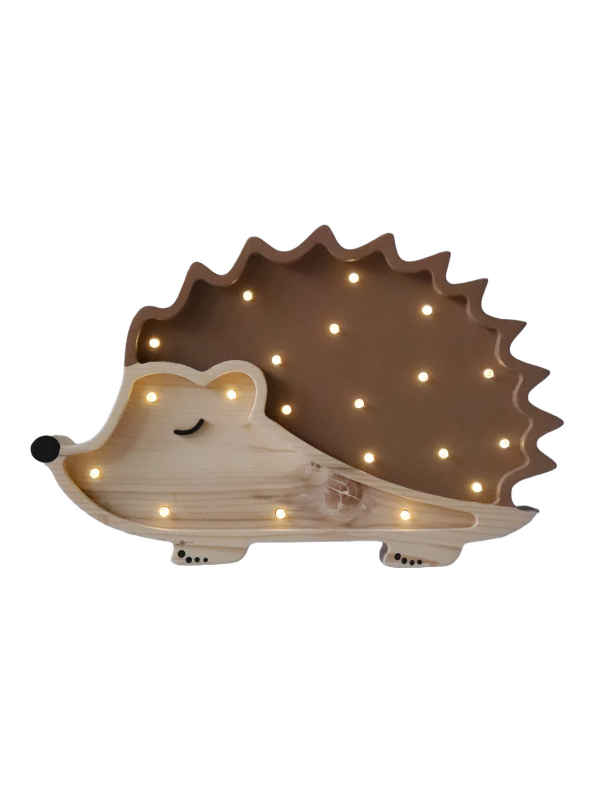 Wooden LED lamp Hedgehog